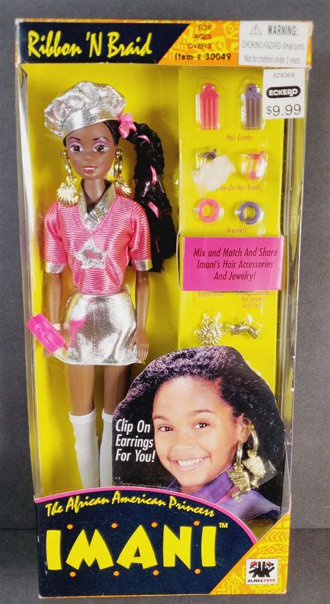 New 1994 The African American Princess Imani Doll Ribbon ‘n Braid Olmec
