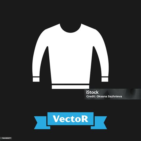 검은 색 배경에 격리 된 흰색 스웨터 아이콘입니다 풀오버 아이콘입니다 벡터 일러스트레이션 0명에 대한 스톡 벡터 아트 및 기타 이미지 Istock