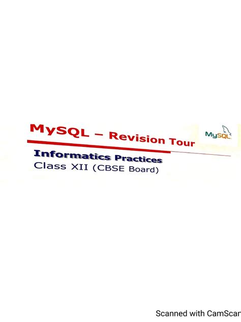 Ip My Sql Revision Tour Chap 5 Pdf