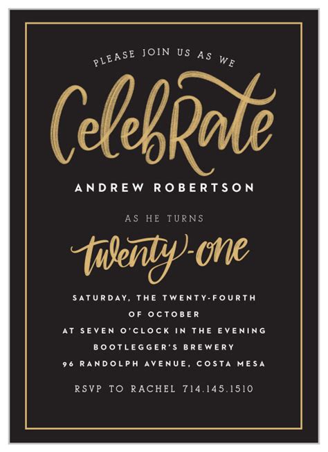 21st Birthday Invitations Design Yours Instantly Online