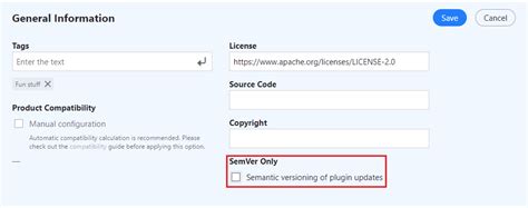 Semantic Versioning JetBrains Marketplace Documentation