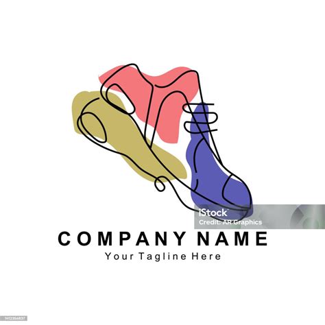 스니커즈 슈 로고 디자인 트렌드 유스 신발의 벡터 일러스트레이션 심플한 펑키 컨셉 로고에 대한 스톡 벡터 아트 및 기타 이미지