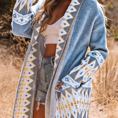 Boho Cardigans And Sweaters Bohemian Knitwear For Women