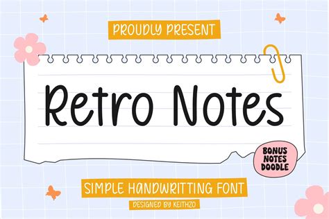 Retro Notes Font By Keithzo 7ntypes · Creative Fabrica