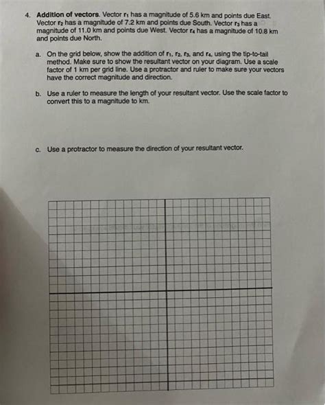 Solved 4 Addition Of Vectors Vector R1 Has A Magnitude Of