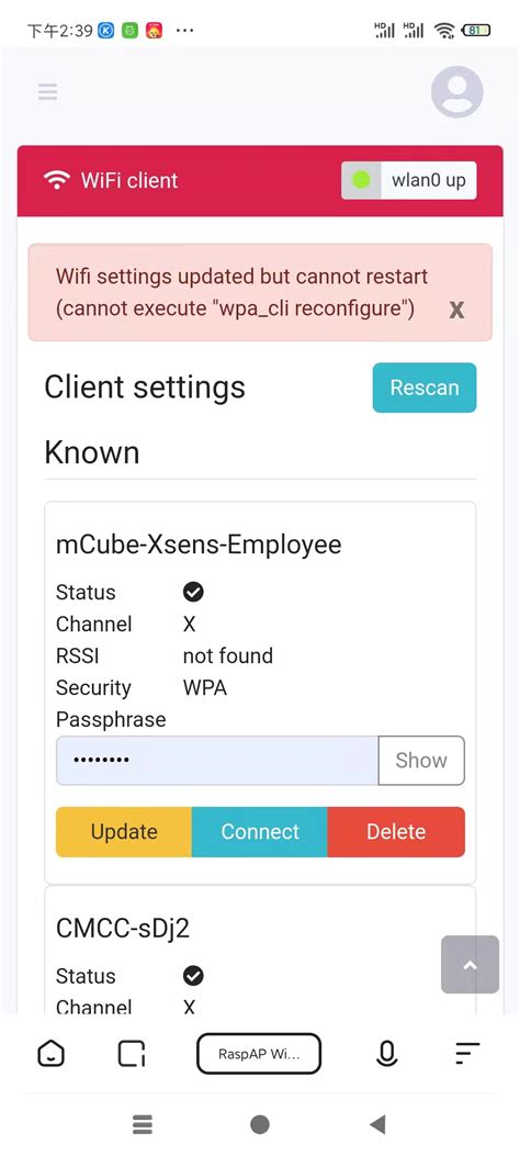 WiFi Client AP Mode Grey Issue RaspAP Raspap Webgui GitHub