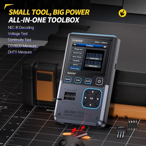 Fnirsi® Dso Tc4 3 In 1 10mhz 48msa S Digital Oscilloscope Transistor T