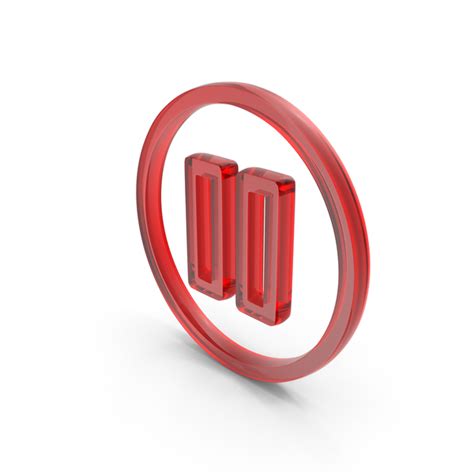Red Glass Pause Button In Circle Symbol Png Images And Psds For Download Pixelsquid S119865015