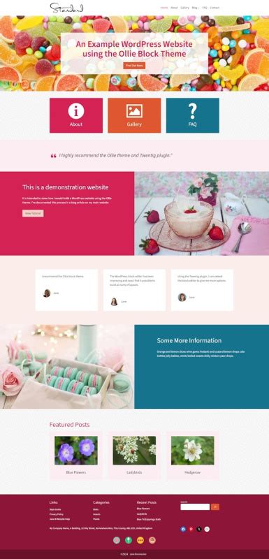 Building A Version Of My Standard Site Using The Ollie Block Theme