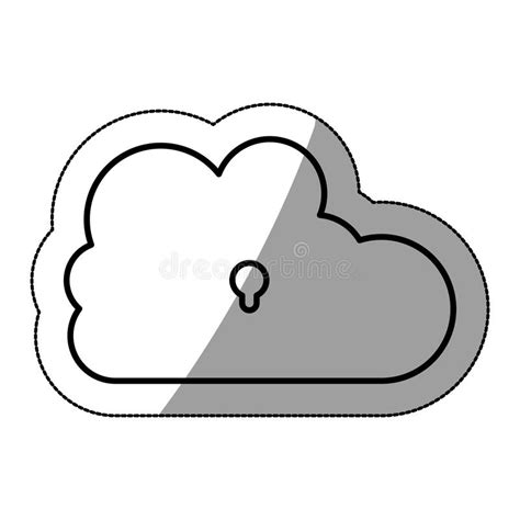 Isolated Cloud Computing And Padlock Design Stock Illustration Illustration Of Technology