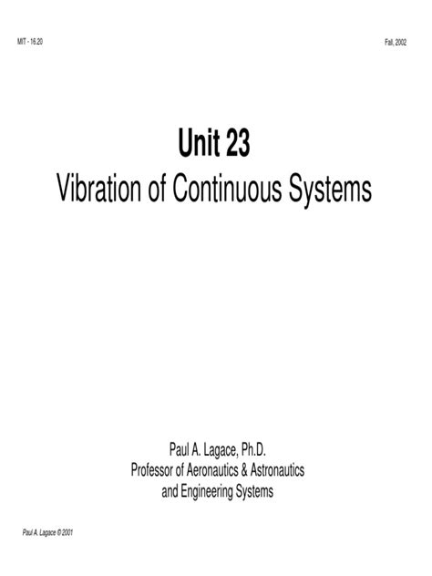 vibration of continuous systems pdf normal mode eigenvalues and