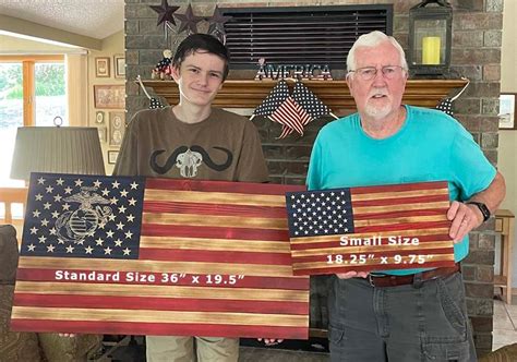 our wooden flag build process