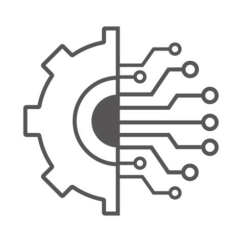 Gear And Electronic Circuit 4210337 Vector Art At Vecteezy