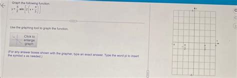 Solved Craph The Following Function Ycosx10π Use The