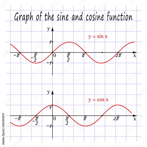 Graph Of The Sine And Cosine Function Vector Illustration Stock Vector Adobe Stock