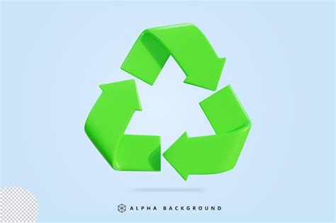 3d 렌더링 벡터 일러스트 레이 션에 3d 재활용 아이콘 프리미엄 Psd 파일