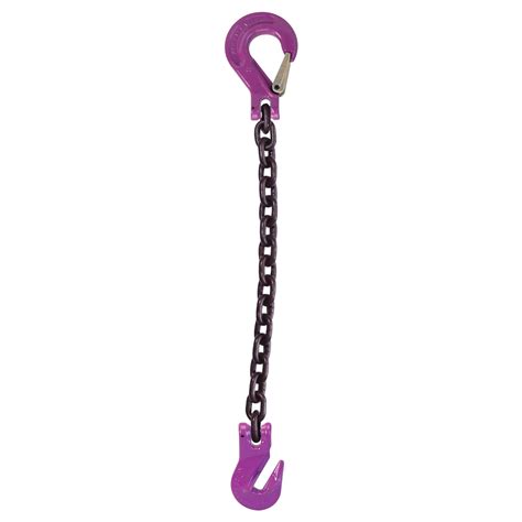 12 X 10 Single Leg Chain Sling W Grab And Sling Hooks Grade 100