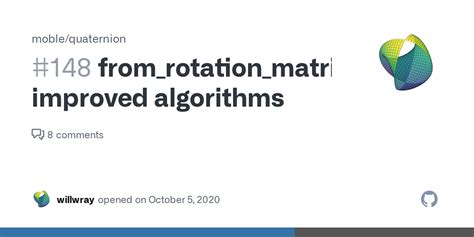 from rotation matrix improved algorithms · issue 148 · moble