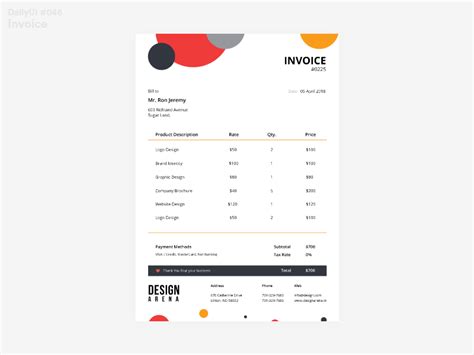 8 Free Graphic Design Invoice Templates And Examples To Inspire You