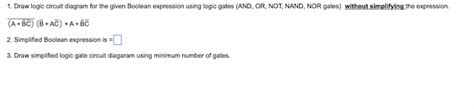 Answered 1 Draw Logic Circuit Diagram For The Bartleby
