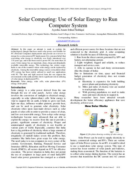 Pdf Solar Computing Use Of Solar Energy To Run Computer System