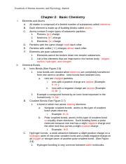 Understanding Basic Chemistry In Human Anatomy And Physiology Course Hero