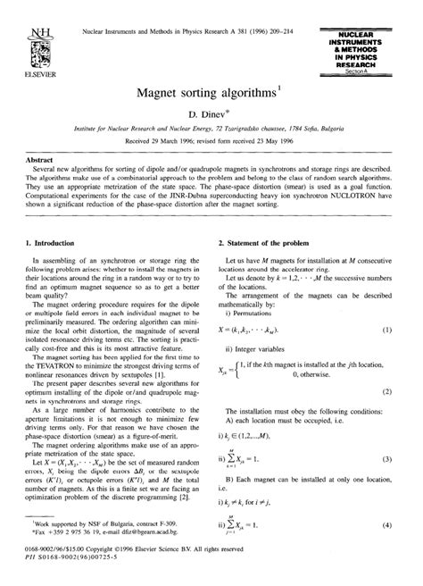pdf magnet sorting algorithms