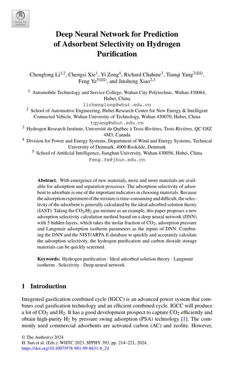 Pdf Deep Neural Network For Prediction Of Adsorbent Selectivity On