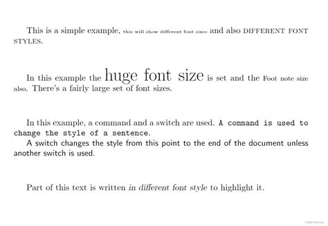 latex 字体、字号、字体样式 csdn博客