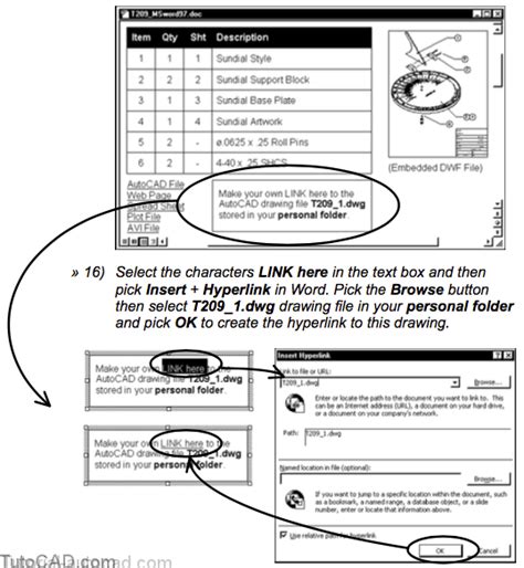 Creating Using Hyperlinks Tutorial AutoCAD