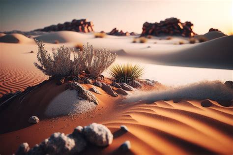 mesmerizing desert landscapes in unreal engine 5 stock illustration