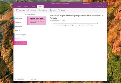 Onenote Uwp App Updated New User Experience Is Coming