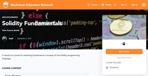New Free Course Solidity Fundamentals