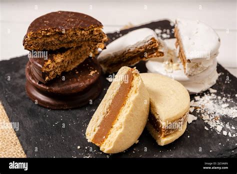 Three Different Types Of The Classic Alfajores From Argentina