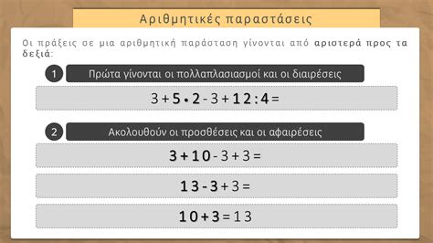 Πράξεις με μεικτές αριθμητικές παραστάσεις ΨΗΦΙΑΚΗ ΤΑΞΗ