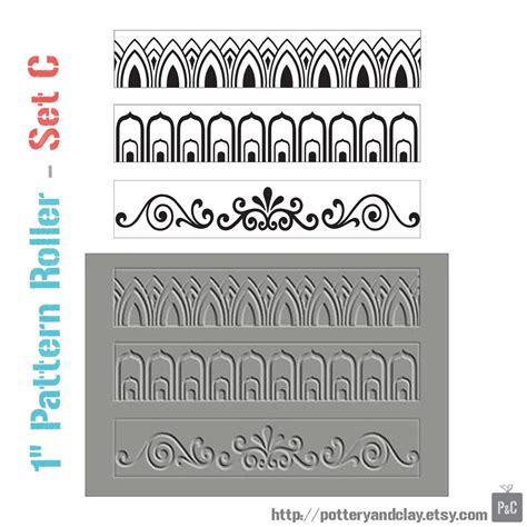 Set B 1 Clay Pattern And Texture Roller Set Xiem Art Etsy