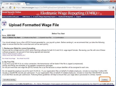 Efile Form W W How To Upload Document To SSA Site