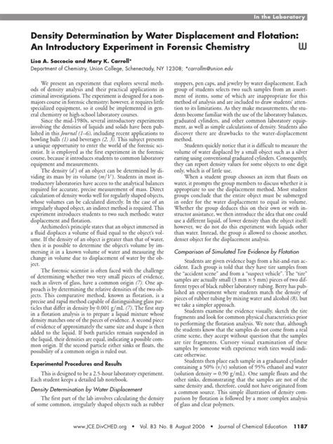 Density Determination Pdf