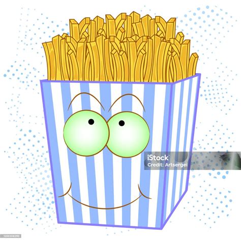 감자 튀김 캐릭터 만화 벡터 일러스트 패스트 푸드 만화 벡터 일러스트 레이션 감자 요리에 대한 스톡 벡터 아트 및 기타 이미지
