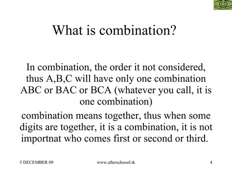 Basics Of Permutation And Combination PPT