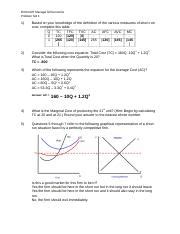 ECON 625 Problem Set 4 Printable 1 Docx ECON 625 Managerial Economics Problem Set 4 1 Based
