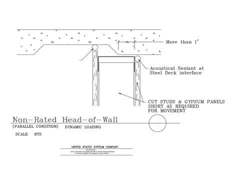 Usg Design Studio 09 21 16419 Head Of Wall Detail Non Rated