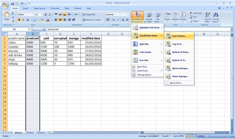 Lesson 14 Excel Conditional Formatting Topbottom Rules