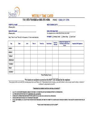 Aya Timecard Fill Online Printable Fillable Blank Pdffiller