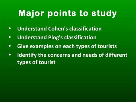 Classification Of Tourists Ppt