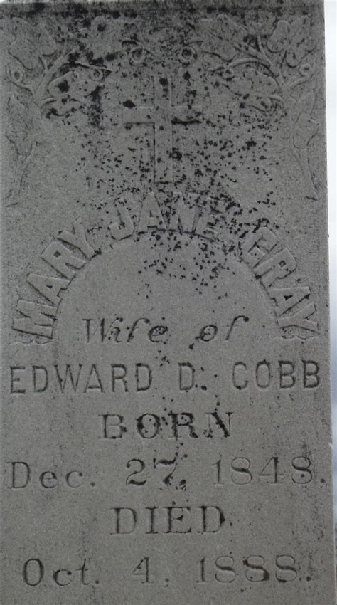 Mary Jane Gray Cobb 1848 1888 Find A Grave Gedenkplek