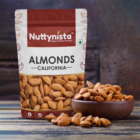 100 Natural Premium California Almonds Pack Of 2 Nuttynista