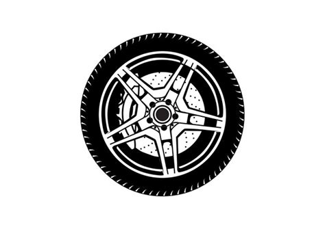 Premium Vector Car Wheel Vector Black And White