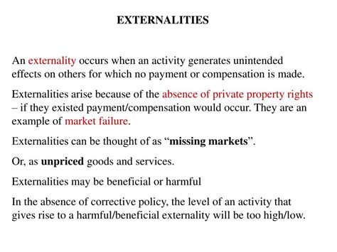 Externalities Meaning