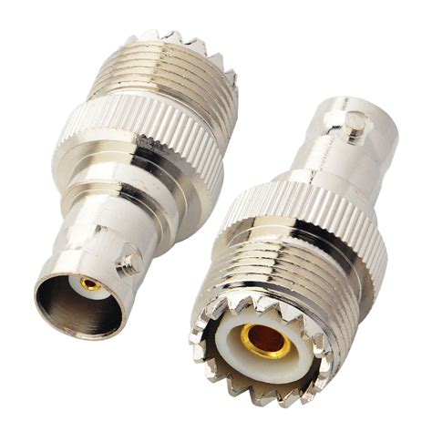 2 Pack Bnc Female To Uhf Female So 239 Bnc To Uhf Jack Coax So239